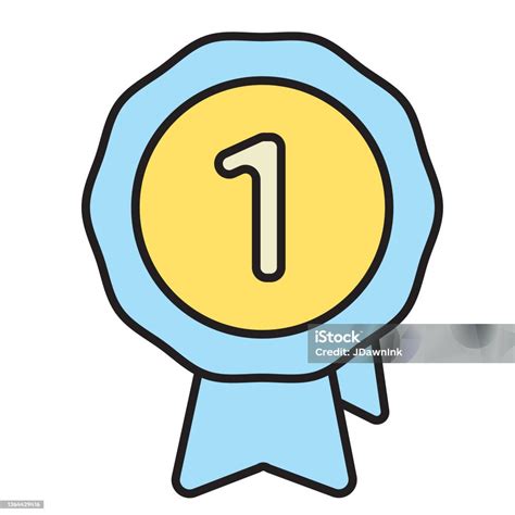 1번 테마의 얇은 라인 아이콘이 있는 수상 트로피와 우승 리본 편집 가능한 스트로크 1에 대한 스톡 벡터 아트 및 기타 이미지 1 1위 Championship