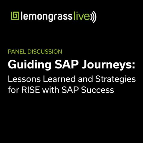 lemongrass live guiding sap journeys lessons learned and strategies