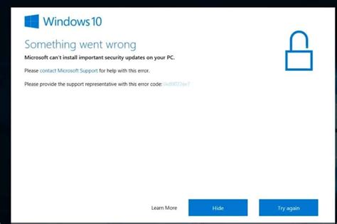 Solved Microsoft Cannot Install Important Security Updates On Your PC X Ee