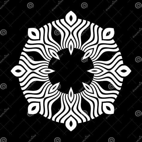 Radial Circle Wavy Lines White Pattern On Back Background Decorative Design Element Stock