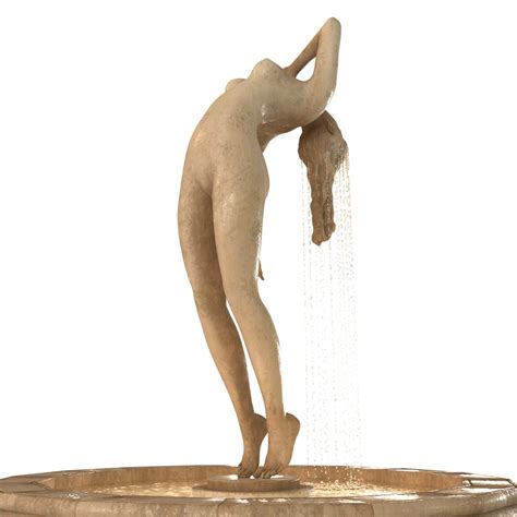 Girl Statue Fountain Water Feature Model TurboSquid