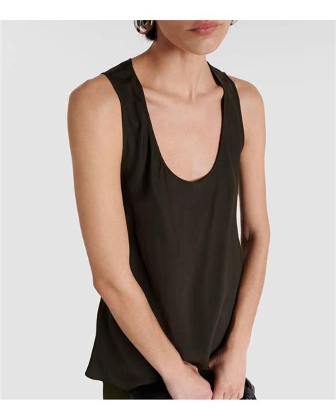 Lemaire Scoop Neck Tank Top In Black Lyst