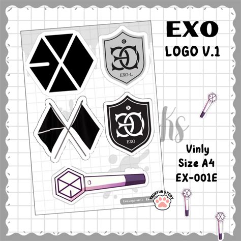 Hp Kpop Sticker Exo Exol Aeri Logo Deco Sticker Vinly Aesthetic