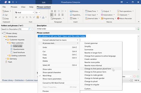Phraseexpress Ai Powered Text Processing