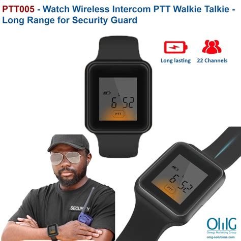 Ptt005 Watch Wireless Intercom Ptt Walkie Talkie Long Range For Security Guard Omg Solutions