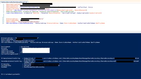 Retrieve Azure Service Bus Shared Access Connection String Via Powershell Stack Overflow