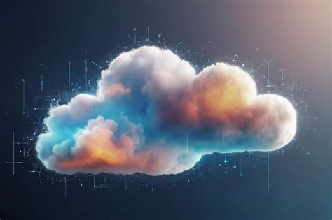 Premium Photo Cloud Computing Concept On Blue Sky Background 3d Rendering Toned Image Double