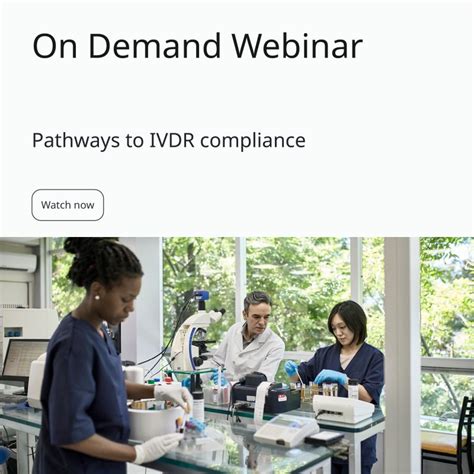 Bsi Webinar On Ivdr Compliance Bsi In Vitro Diagnostics Regulatory