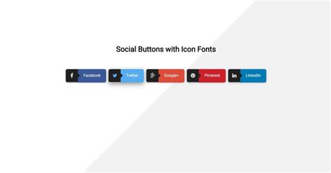 CSS Social Share Buttons Code Snippet OnAirCode