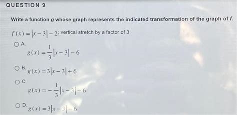 Solved Write A Function G Whose Graph Represents The