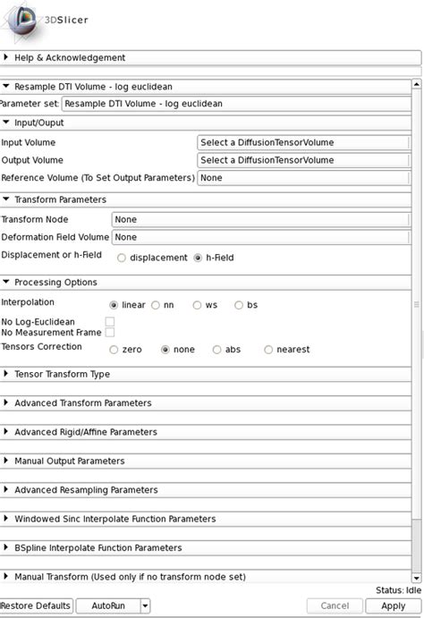 Documentation Nightly Extensions ResampleDTIlogEuclidean Slicer Wiki