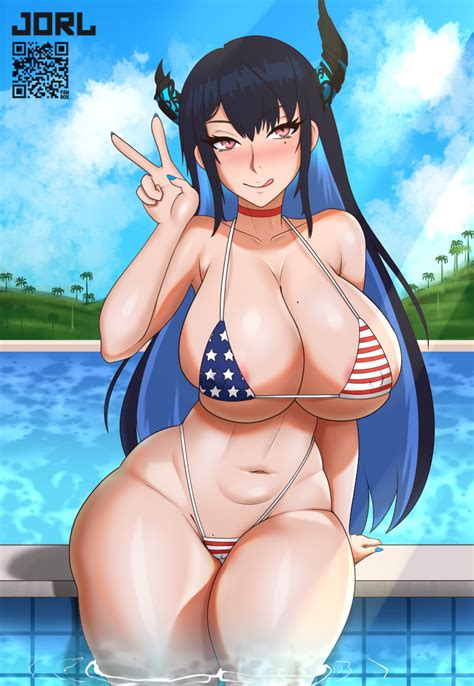 Jorl Nerissa Ravencroft Hololive Hololive English Variant Set 1girl American Flag