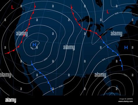Isobars On A Weather Map