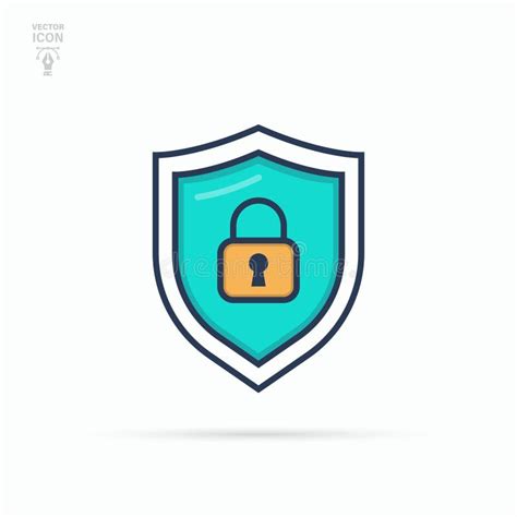 Shield Set Icon Protection Security Password Security Concept Isolated Vector Illustration