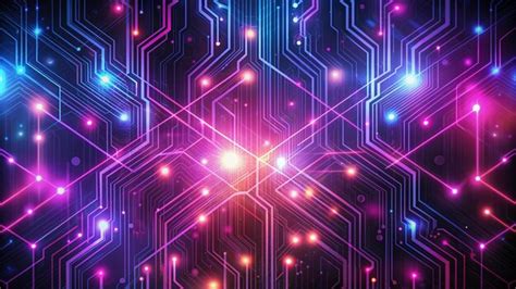 Premium Photo Abstract Futuristic Digital Circuit Board With Glowing Lines And Dots
