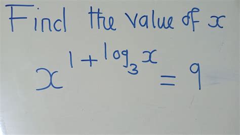 Solve For X Logarithmic Equation YouTube