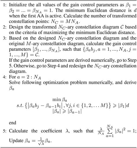Algorithm 1 Algorithm For The Gain Control Parameter Download Scientific Diagram
