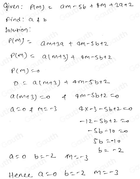 Solved 2° Calculate A And B So That The Polynomial P Defined By P M