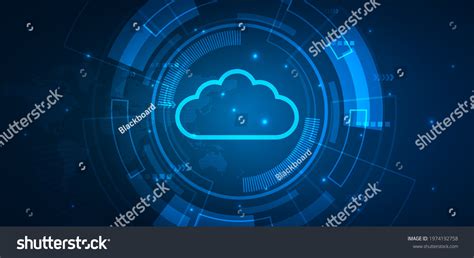 Cloud Computing Conceptabstract Cloud Connection Technology Stock Vector Royalty Free