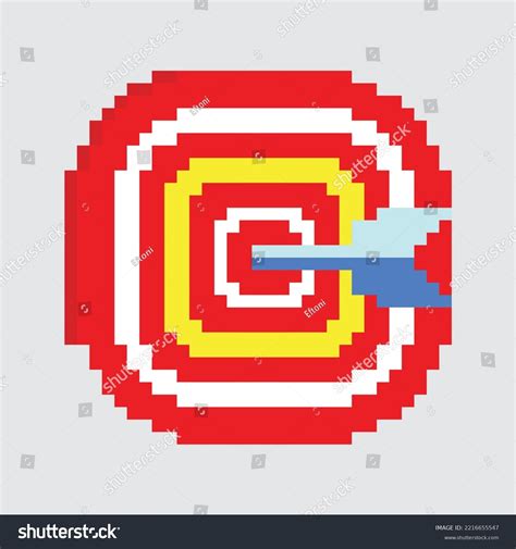 Pixel Art Dart Center Target Stock Vector Royalty Free 2216655547 Shutterstock