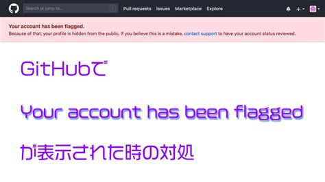 Githubでアラート Your Account Has Been Flaggedが表示されたよ │ エクスプラボ