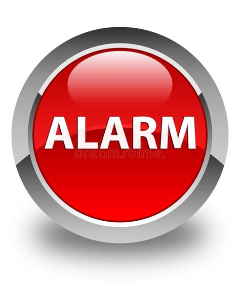 Alarm Glossy Red Round Button Stock Illustration Illustration Of Alarm Warning 105850278