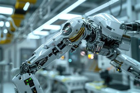 Robotic Arm For Smart Manufacturing Processes Premium Ai Generated Image