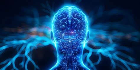 The Human Body Connected With Glowing Blue Neural Paths For Artificial Intelligence In