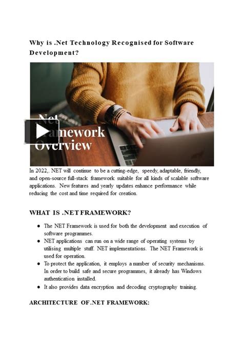 PPT Why Is Net Technology Recognised For Software Development PowerPoint Presentation Free