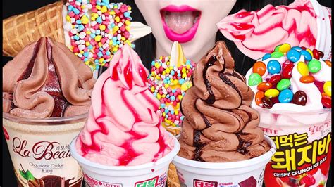 Asmr Ice Cream Parfait 아이스크림 파르페 먹방 Eating Sounds Youtube