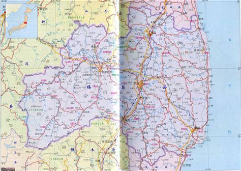 福岛县地图 日本地图库