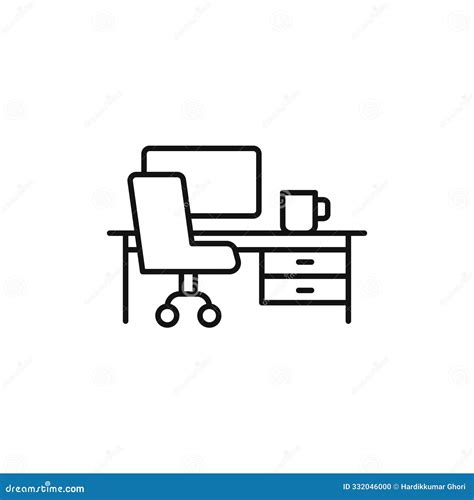 Workplace Icon Vector From Corparate Management Collection Thin Line Workplace Outline Icon