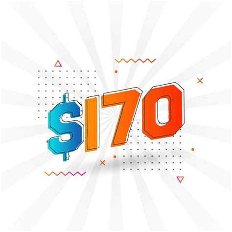 170 Dollar Currency Vector Text Symbol 170 Usd United States Dollar American Money Stock Vector