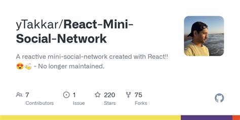 github ytakkar react mini social network a reactive mini social network created with react