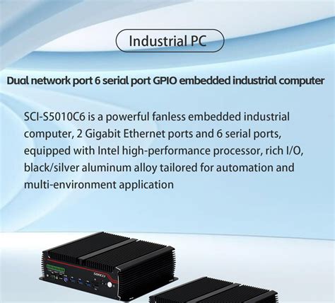Sci S5010c6 Dual Network Port 6 Serial Port Gpio Fanless Embedded Computer Soncci Us