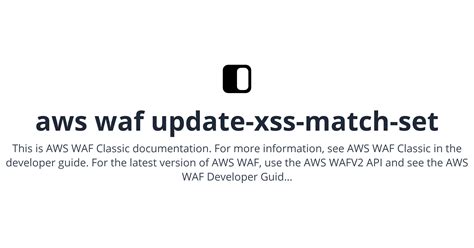 Aws Waf Update Xss Match Set Fig