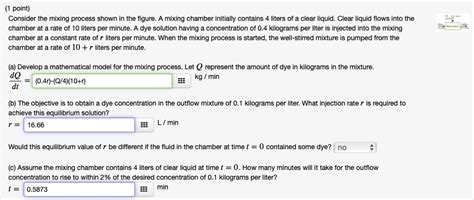 solved consider the mixing process shown in the figure the mixing