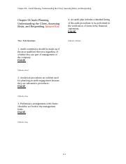 Chapter 06 Audit Planning Chapter 06 Audit Planning Understanding The Client Assessing Risks