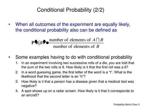 Ppt Conditional Probability Total Probability Theorem And Bayes