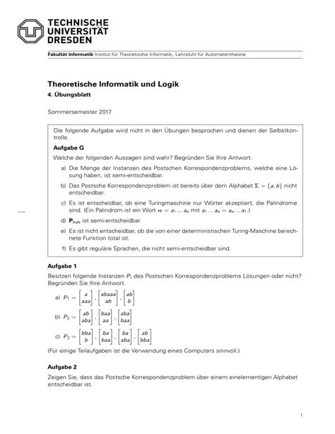 Theoretische Informatik Und Logik