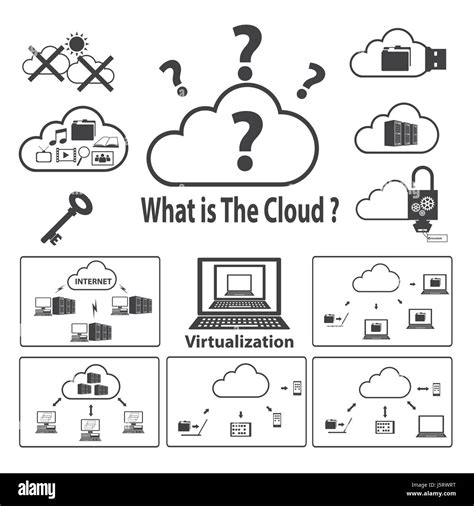 Big Data Icons Set Virtualization Computing Stock Vector Image And Art Alamy