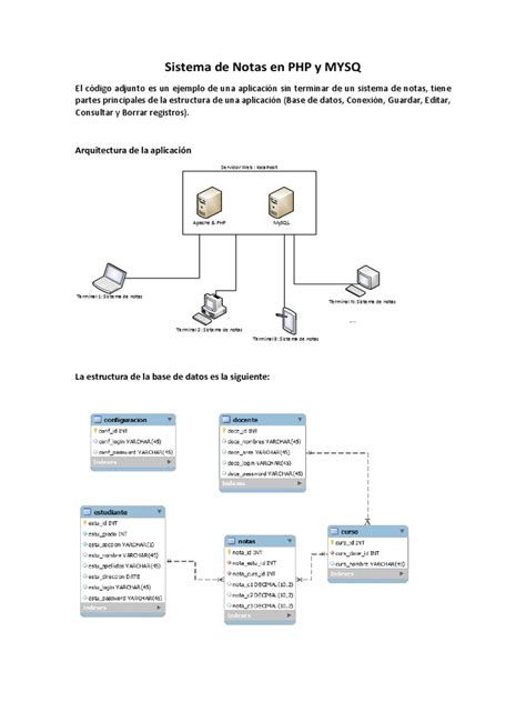 Sistema De Notas Php Y Mysql Guía De Instalación Pdf Php Servidor Web
