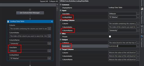 how to check if a column of datatable excel contains a value and