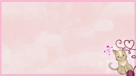 Powerpoint Girly Kitty Pink Background Template Postermywall