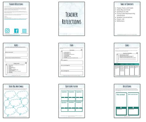 Teacher Reflection Journal Pages Artofit