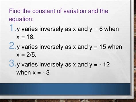 Inverse Variation Word Problem