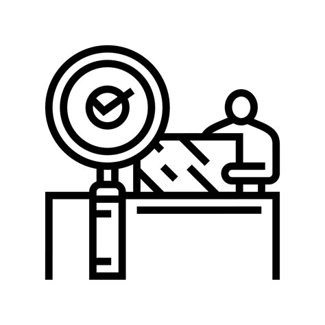 Quality Testing Glass Production Line Icon Vector Illustration Vector Art At Vecteezy