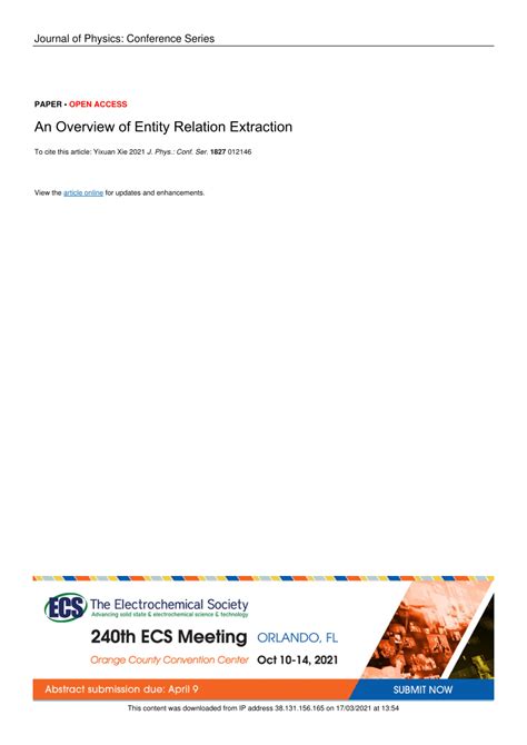 Pdf An Overview Of Entity Relation Extraction