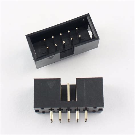 10pin Straight Male Shrouded Idc Socket