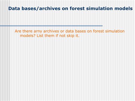 Ppt Forest Simulation Models In Czechia Main Developments And